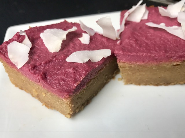 Pink Peppermint Frosted Blondies – JoyfulGoodness